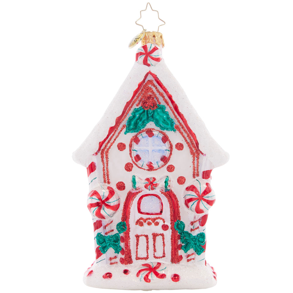 Christopher Radko CANDY CANE CHALET Ornament 1021188 Peppermint House ...